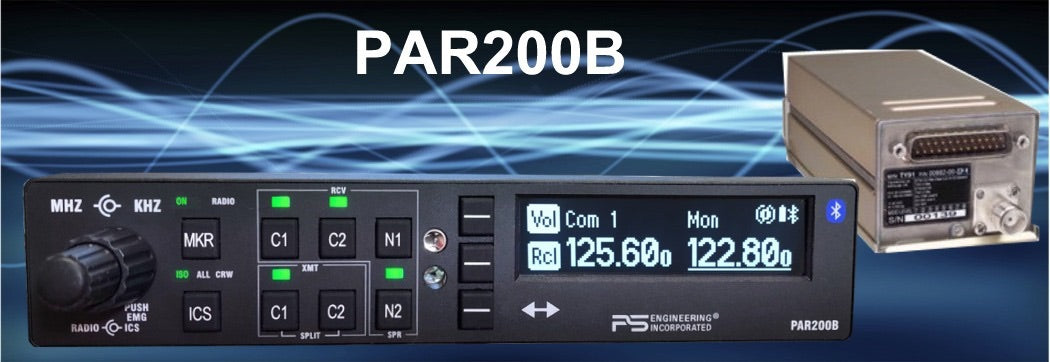 PS Engineering PAR200B Audio Panel/VHF Comm/Intercom/BlueTooth – Lafayette Avionics, Inc.